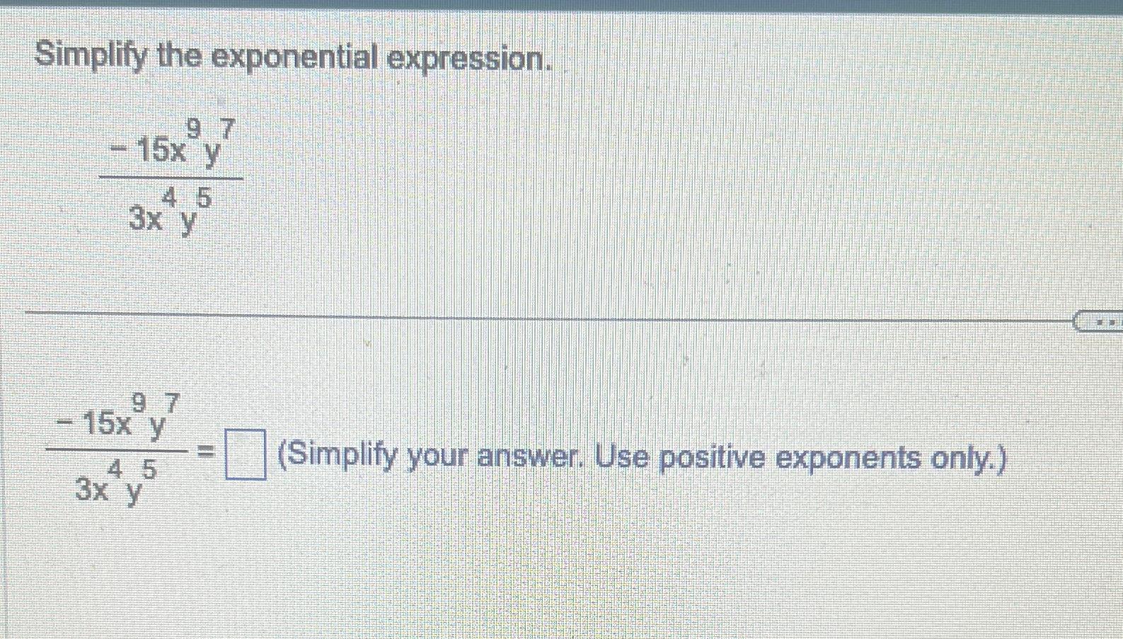 Solved Simplify the exponential | Chegg.com