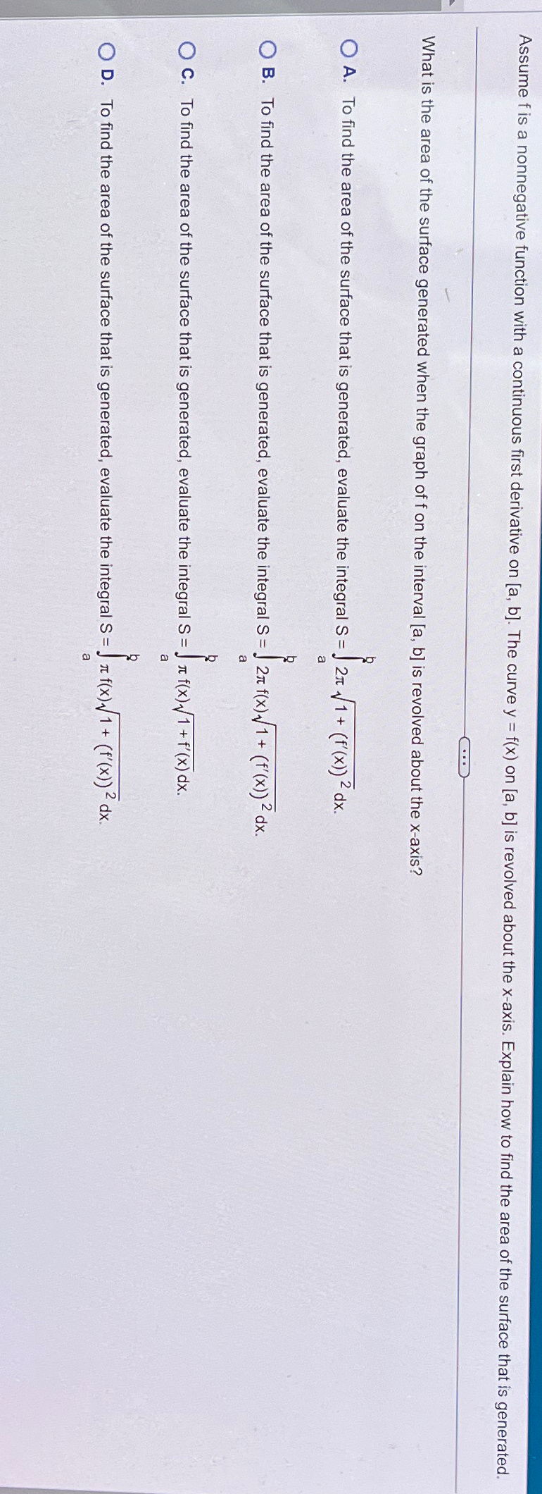 Solved Assume f ﻿is a nonnegative function with a continuous | Chegg.com