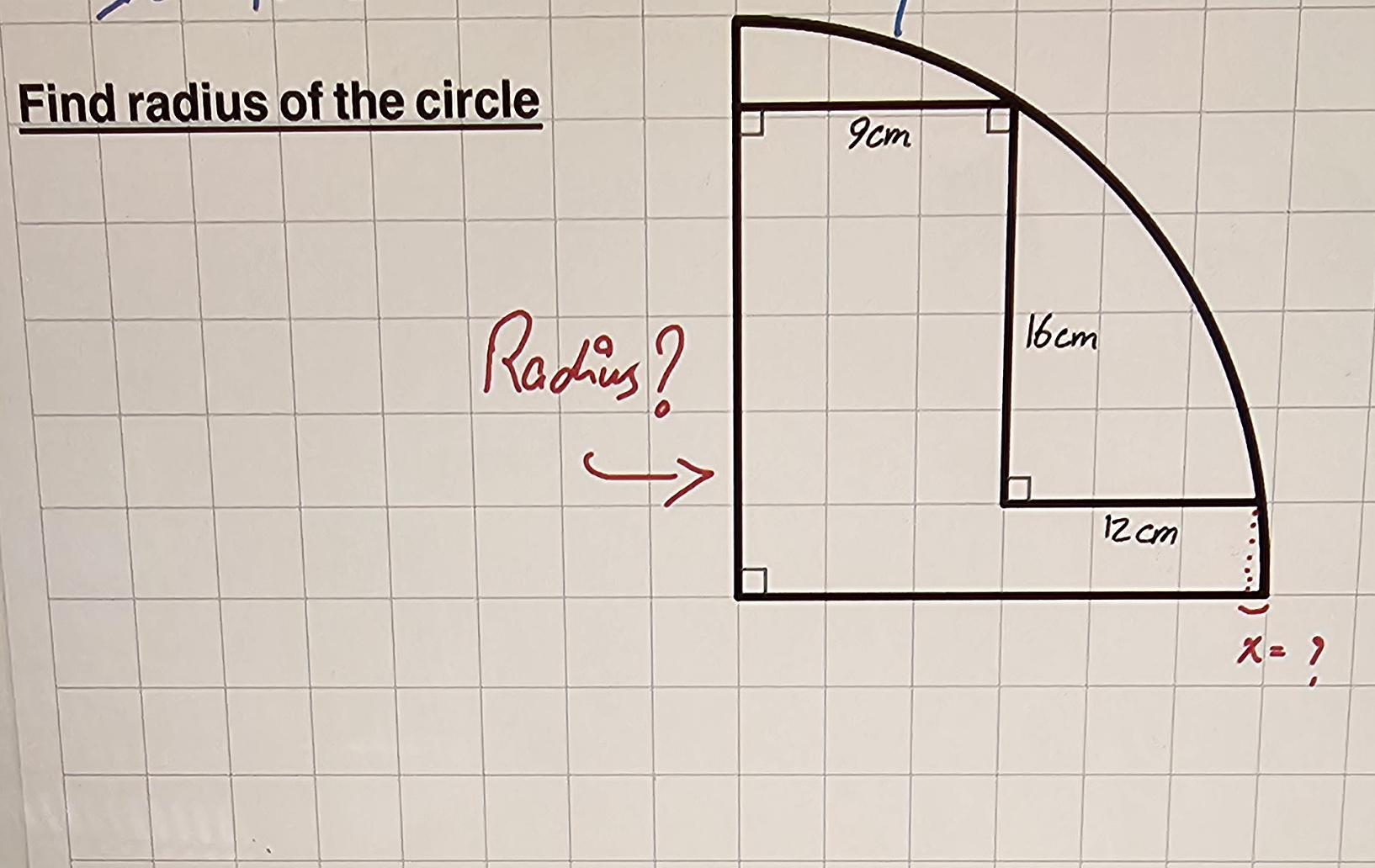 Find radius of the circle | Chegg.com