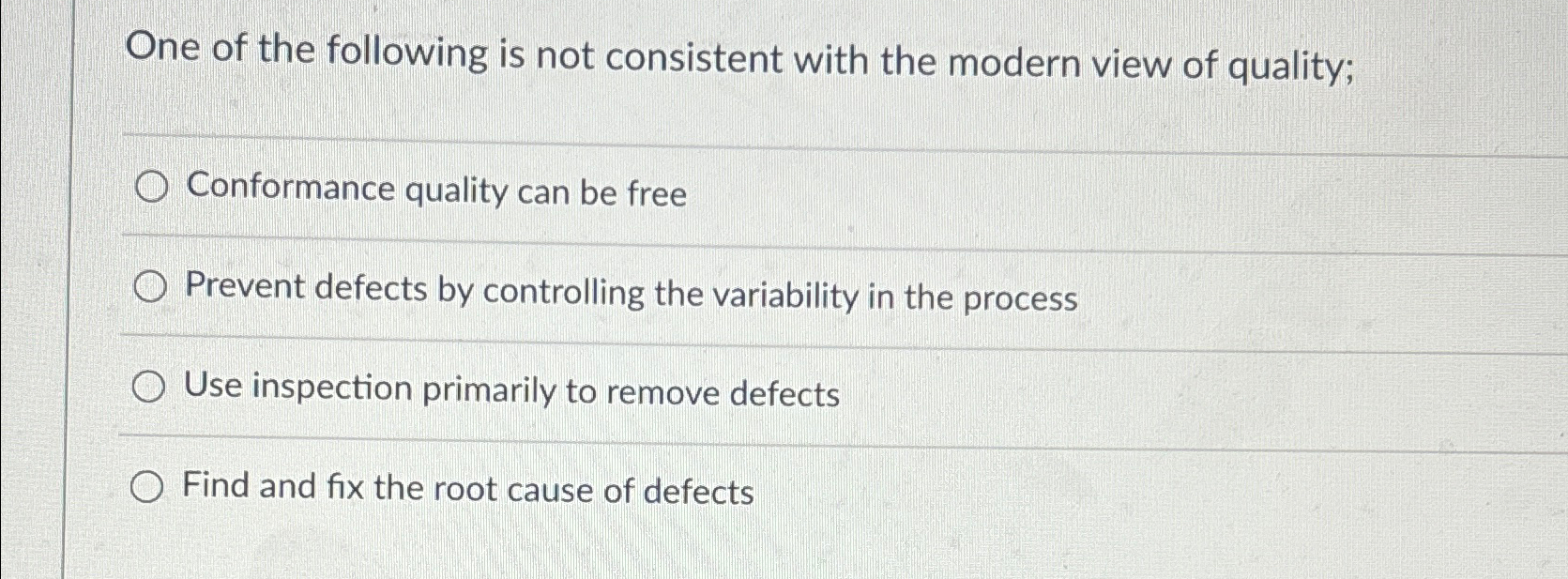 Solved One of the following is not consistent with the | Chegg.com