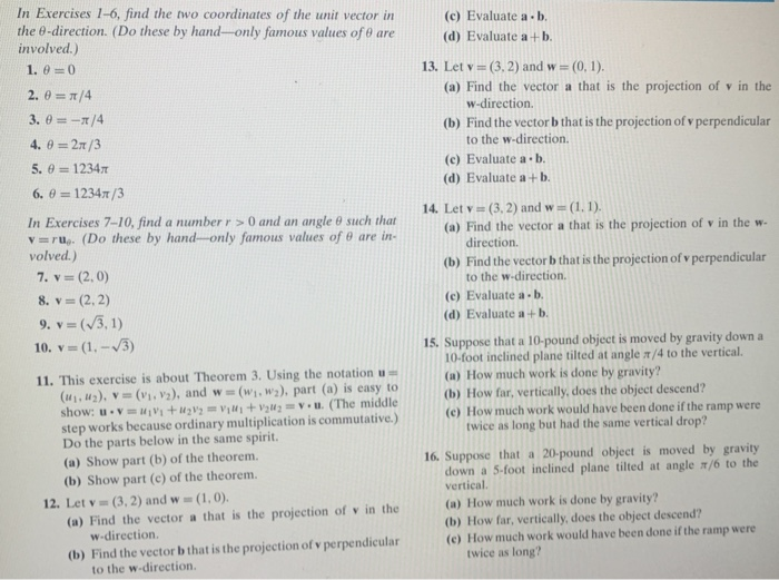 Solved In Exercises 1-6, find the two coordinates of the | Chegg.com