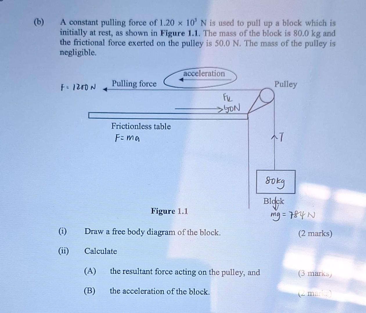 Solved A constant pulling force of 1.20×103 N is used to | Chegg.com
