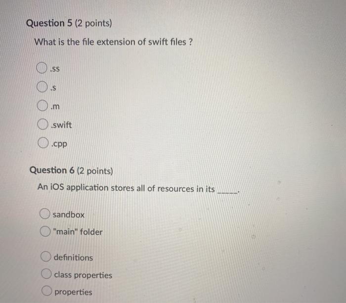 Solved Question 2 (2 points) is called after the a | Chegg.com