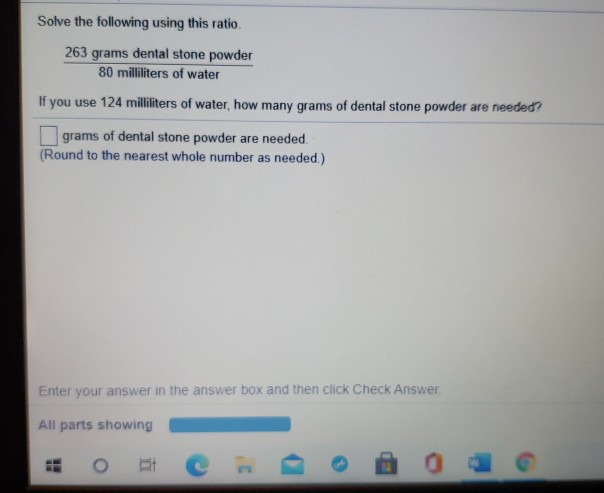 Solved Solve the following using this ratio. 263 grams | Chegg.com