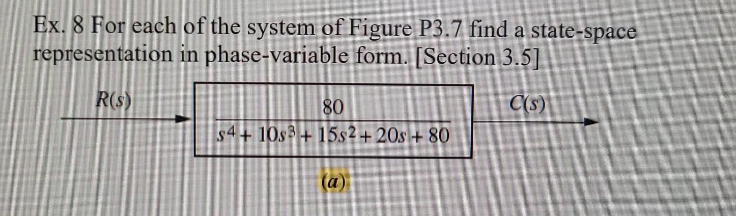 Solved Ex. 8 For each of the system of Figure P3.7 find a | Chegg.com