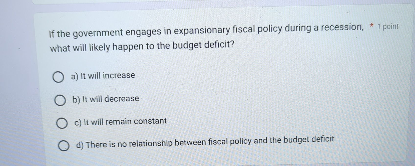 Solved If the government engages in expansionary fiscal | Chegg.com
