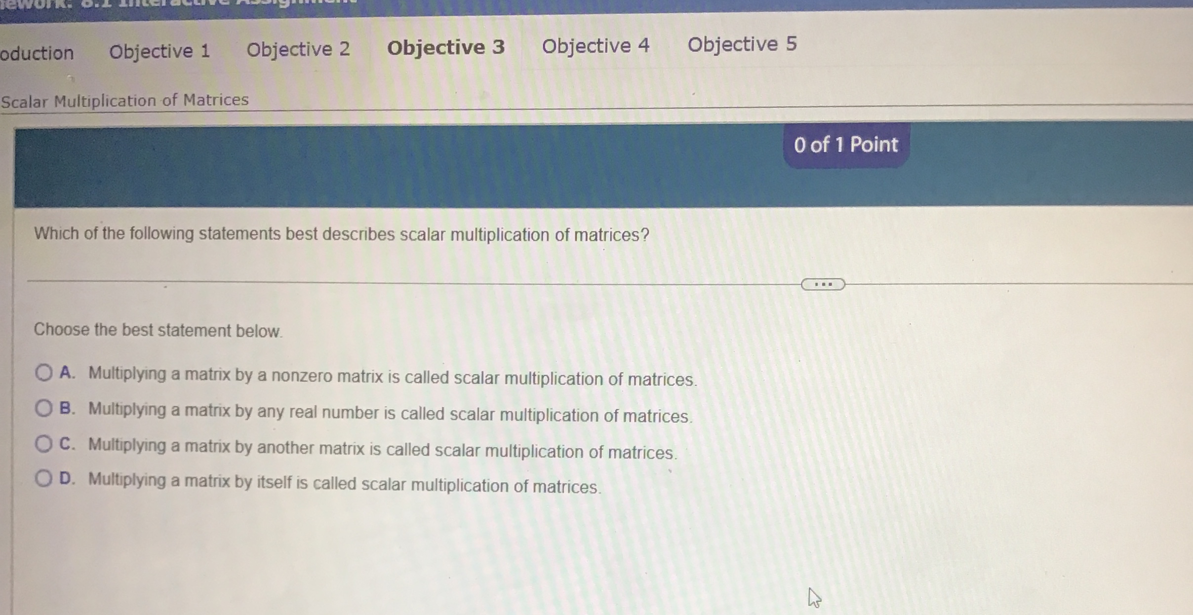 Solved oductionObjective 1Objective 2Objective 3Objective | Chegg.com