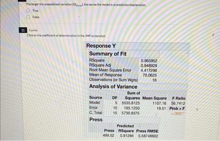 Solved The larger the unexplained variation (SSError), the | Chegg.com