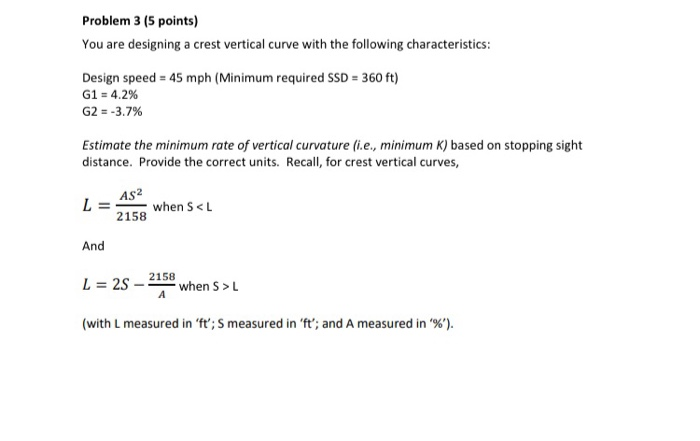 Solved Problem 3 (5 points) You are designing a crest | Chegg.com