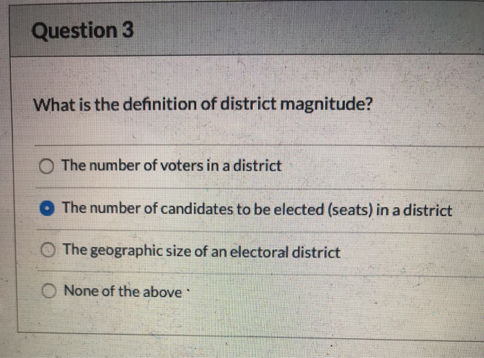 Solved What is a majoritarian electoral formula? Electoral | Chegg.com