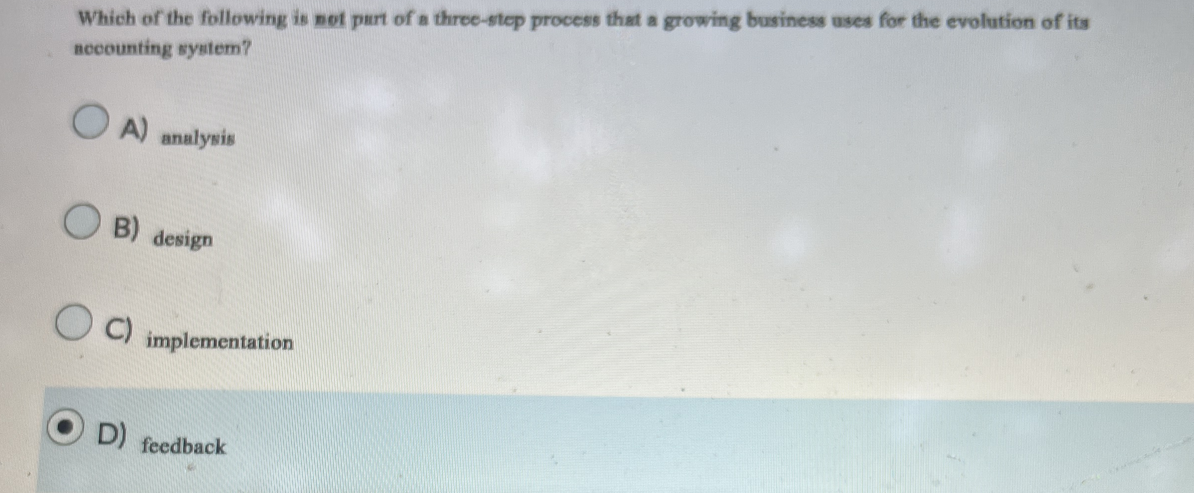 Solved Which of the following is net part of a three-step | Chegg.com