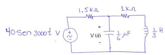 Solved Encuentra el voltaje v(t) ﻿del siguiente circuito | Chegg.com
