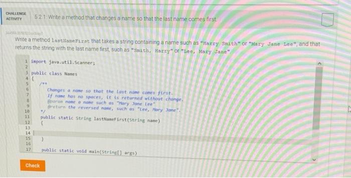 Solved CHALLENGE ACTIVITY 521 Write a method that changes a | Chegg.com