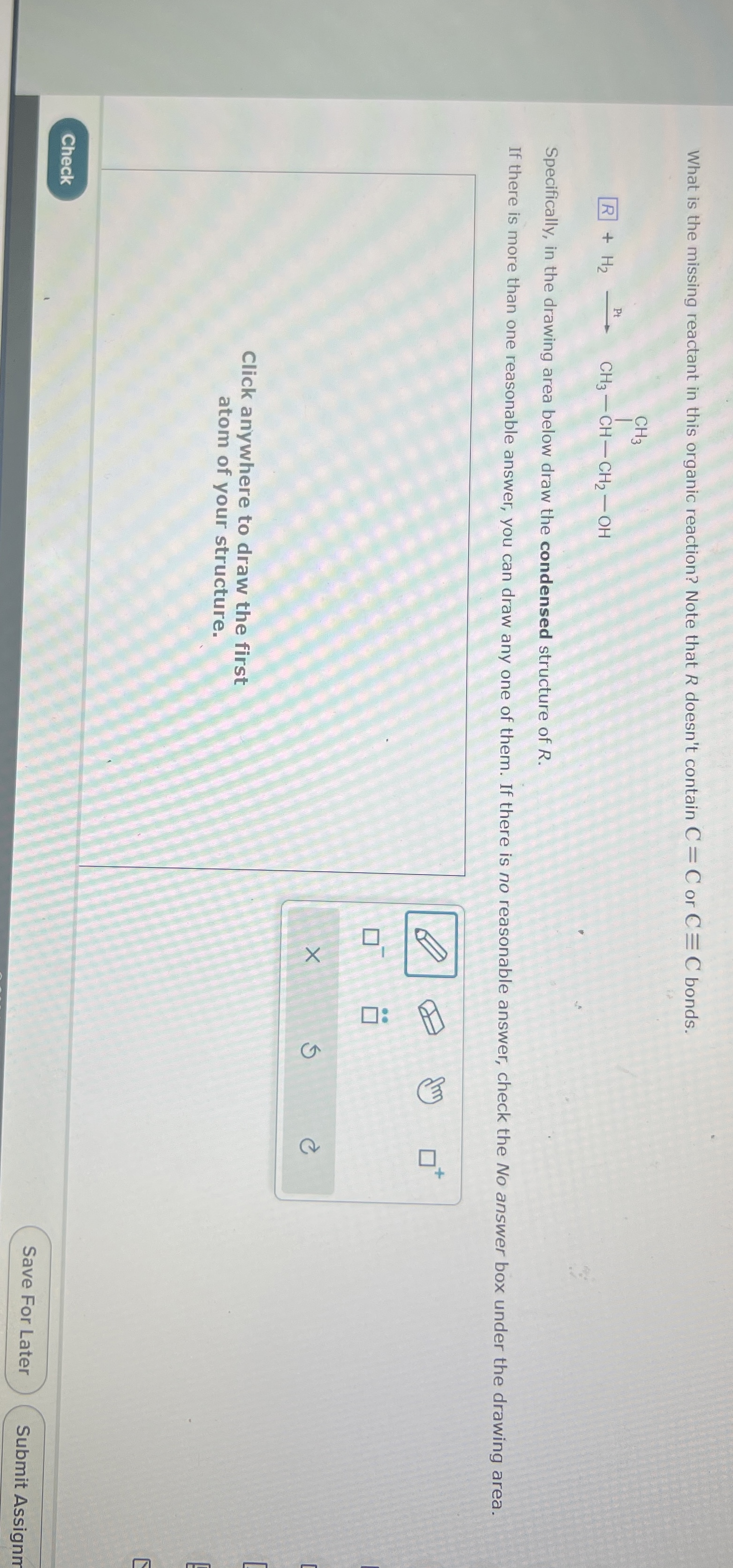 Solved What is the missing reactant in this organic | Chegg.com