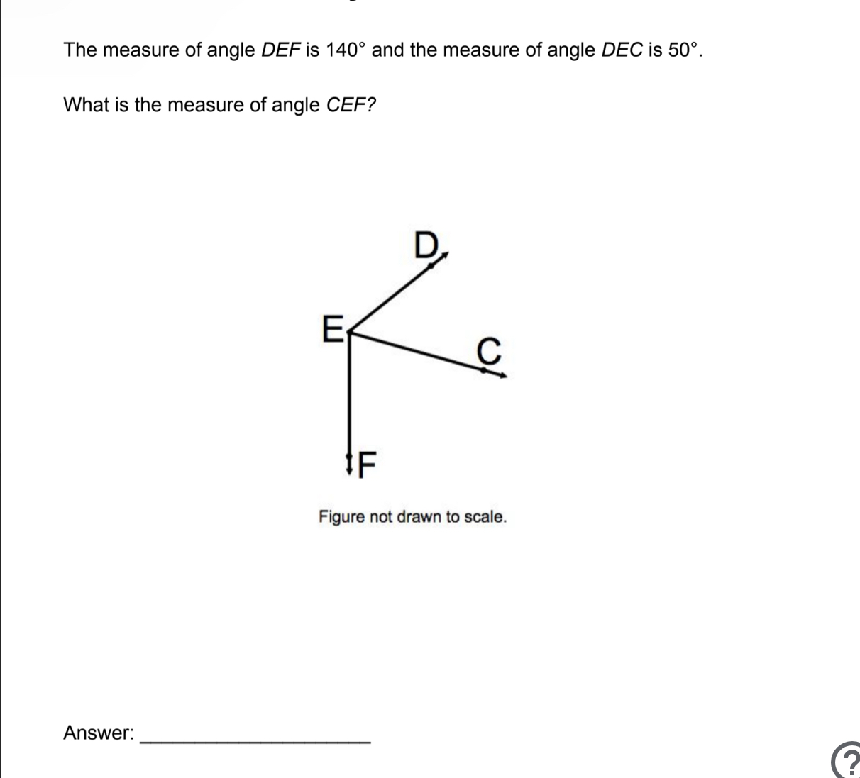 Solved The measure of angle DEF is 140° ﻿and the measure of | Chegg.com