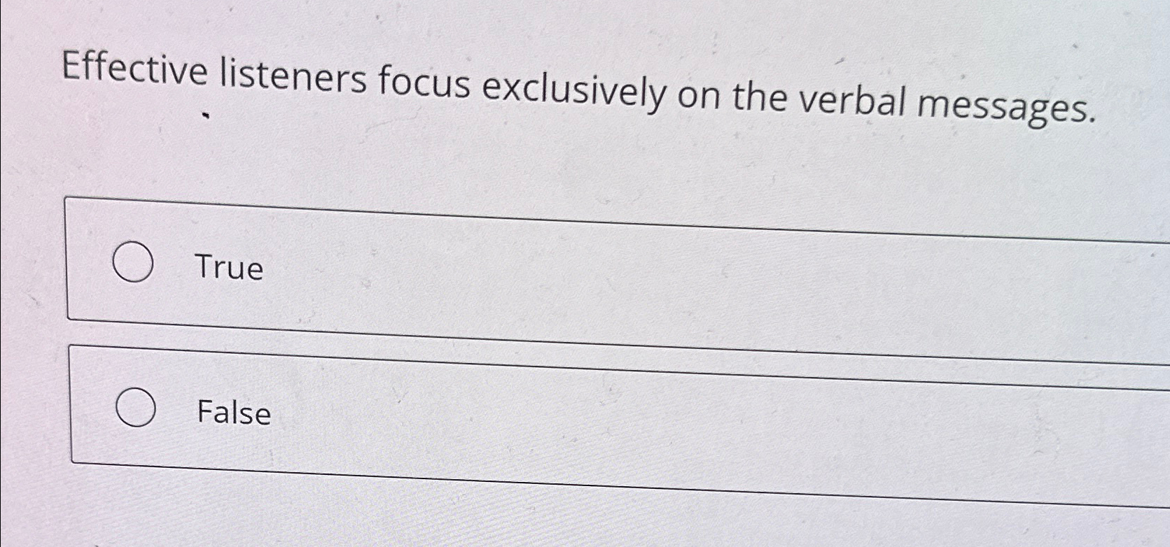 Solved Effective listeners focus exclusively on the verbal | Chegg.com