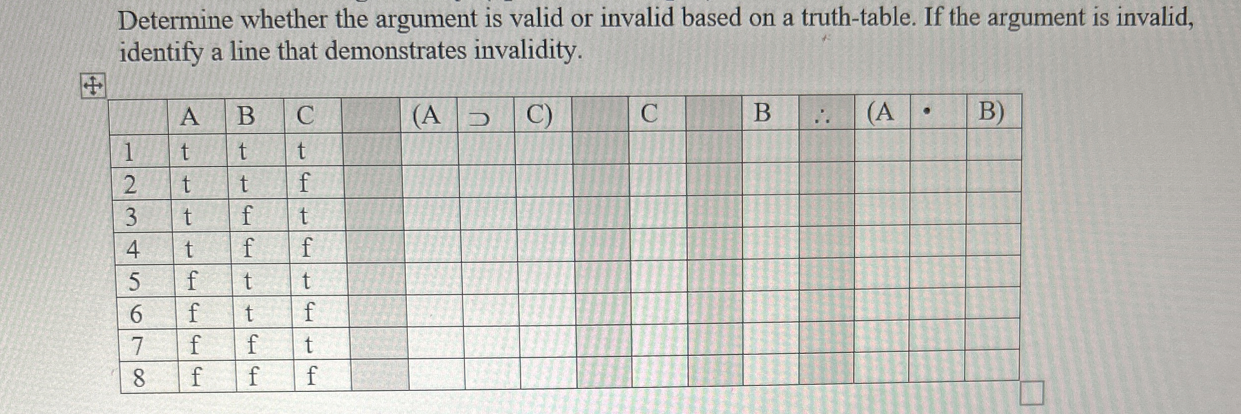 Solved Determine whether the argument is valid or invalid | Chegg.com