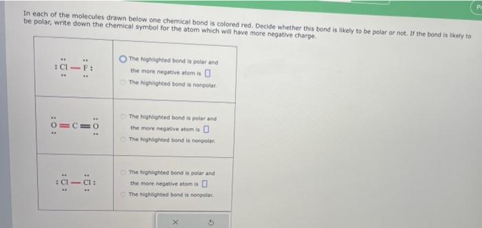 Solved In each of the molecules drawn below one chemical | Chegg.com