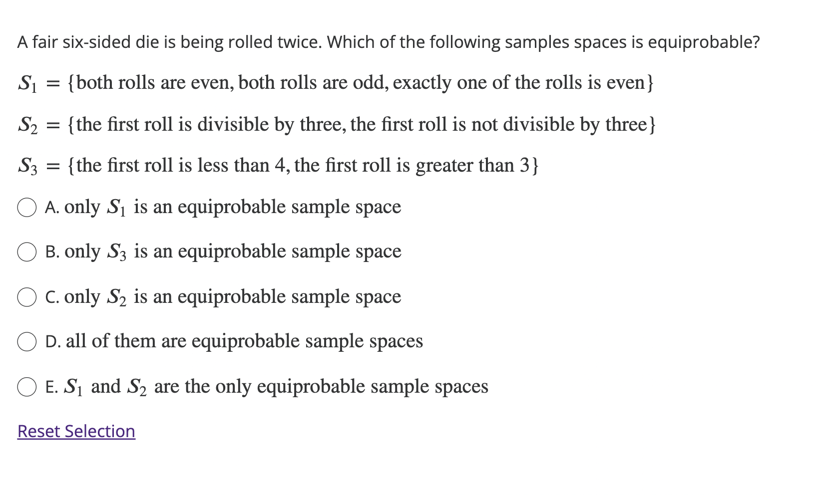 Solved A fair six-sided die is being rolled twice. Which of | Chegg.com