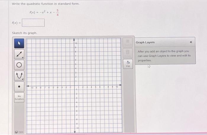 Solved Write the quadratic function in standard form. | Chegg.com