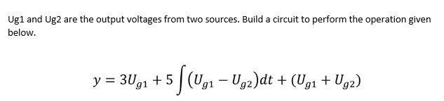 Solved Ugl and Ug2 are the output voltages from two sources. | Chegg.com