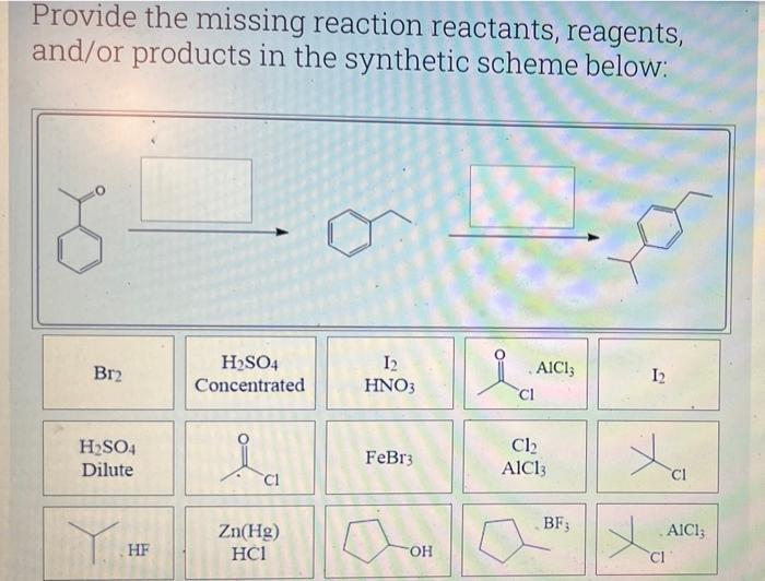 Solved Provide the missing reaction reactants, reagents, | Chegg.com
