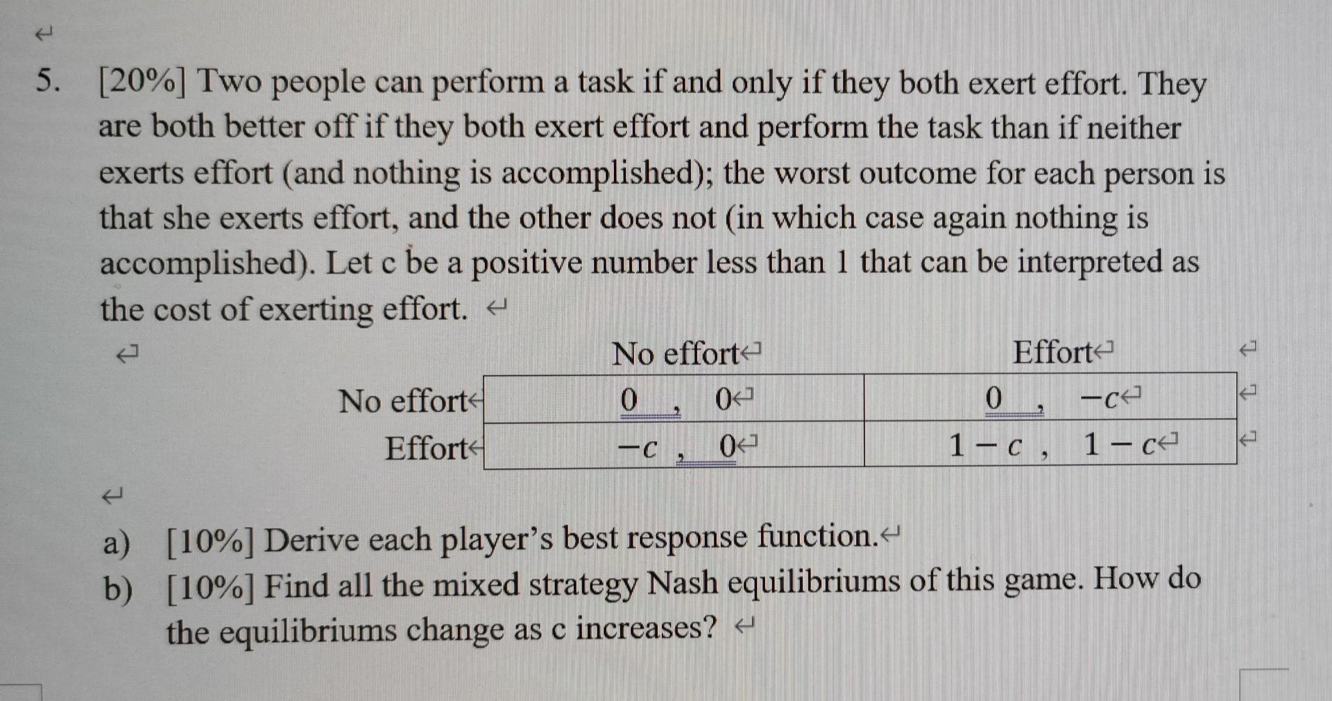 Solved [20\%] Two people can perform a task if and only if | Chegg.com