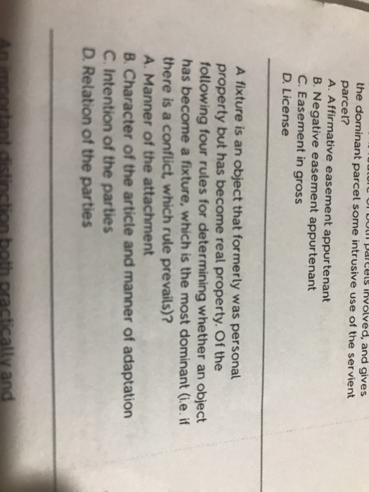 Solved Tour Ur ou parcels Involved, and gives the dominant | Chegg.com