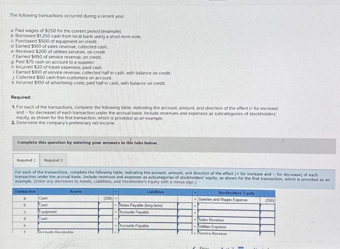 Solved where do the numbers go? What is the preliminary net | Chegg.com