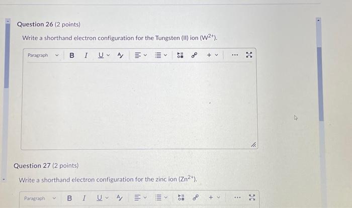 Solved Write a shorthand electron configuration for the | Chegg.com