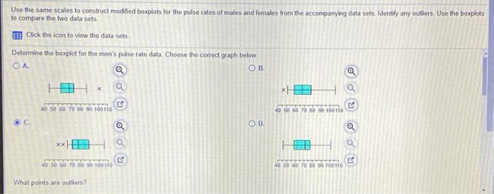 Solved Use the same scales to construct modified boxplots | Chegg.com