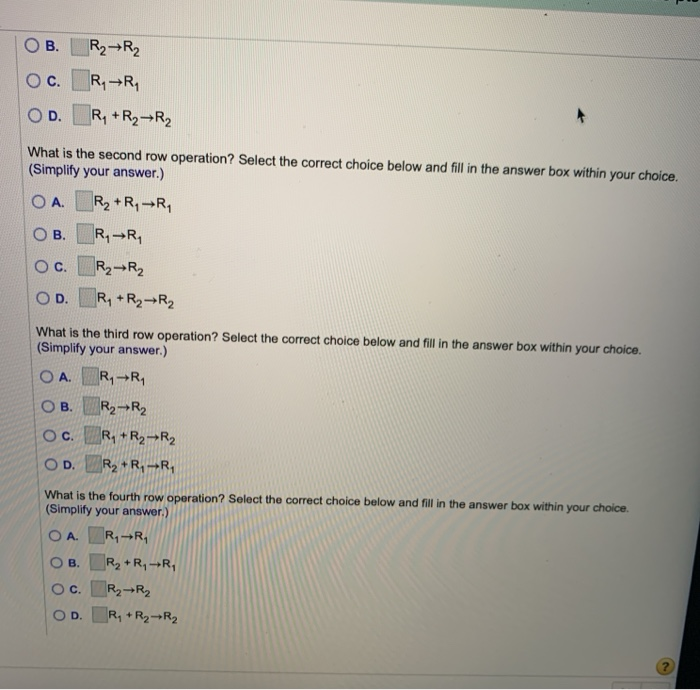 Solved For the given sequence of augmented matrices, | Chegg.com