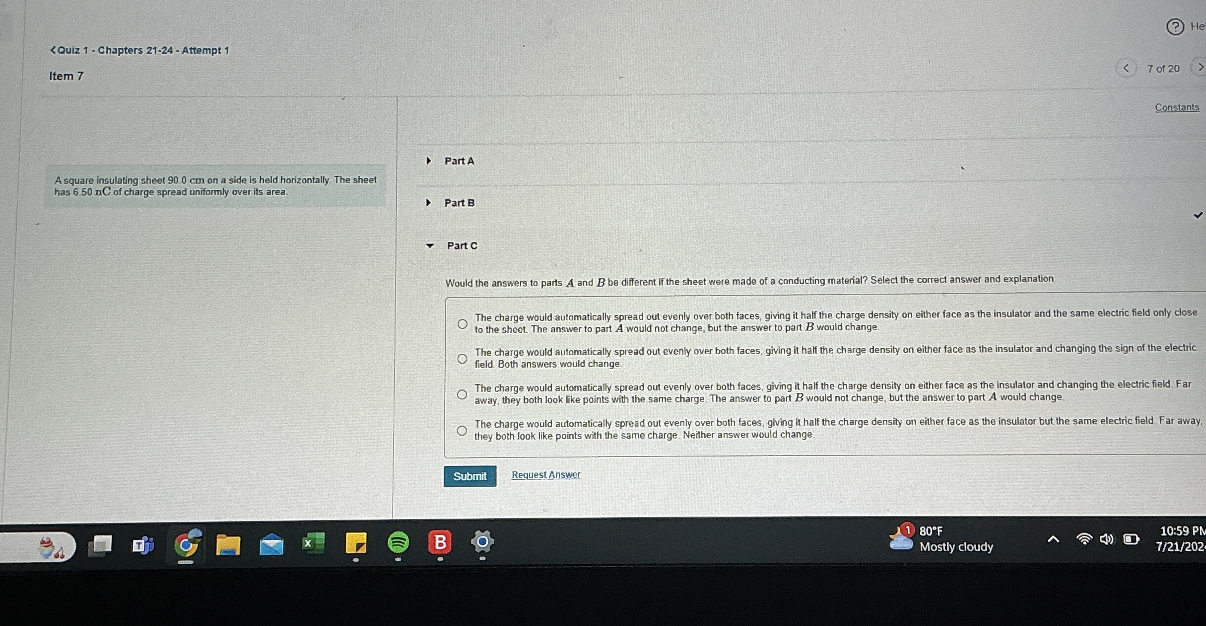 Solved BABBA80°F721?202A ﻿and B be ﻿different if ﻿the sheet | Chegg.com