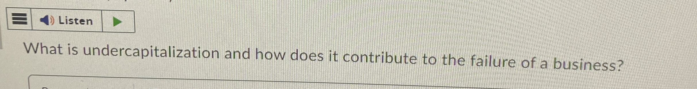 Solved What is undercapitalization and how does it | Chegg.com