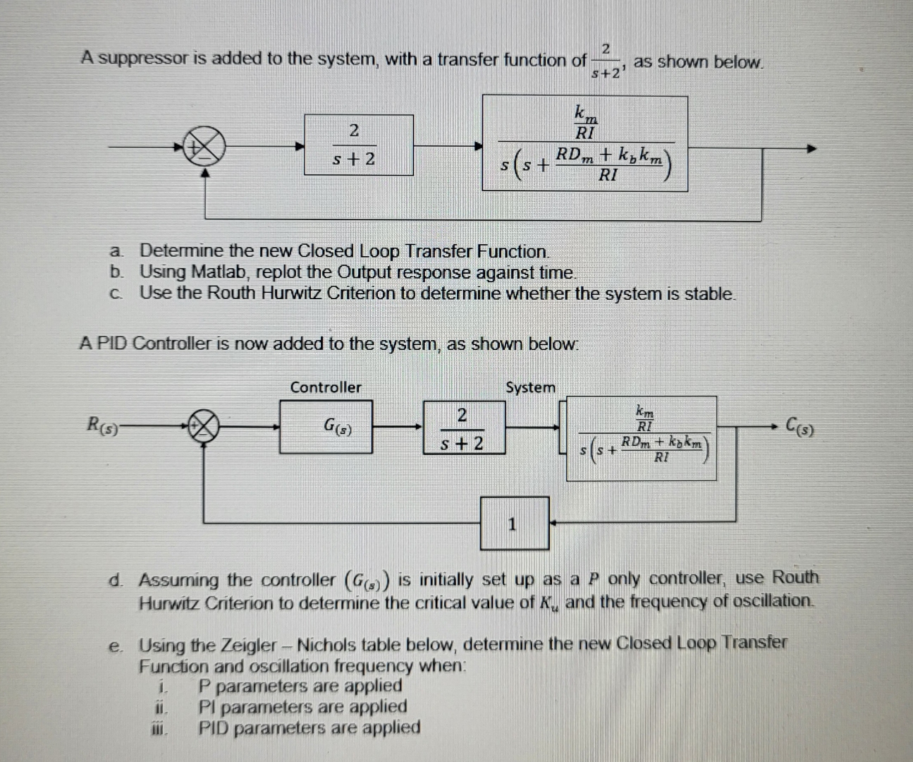 A suppressor is added to the system, with a transfer | Chegg.com