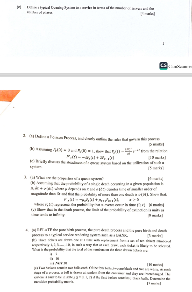 Solved (c) ﻿Define a typical Queuing System to a novice in | Chegg.com