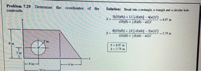 Solved Problem 7.29 Determine the coordinates of the | Chegg.com