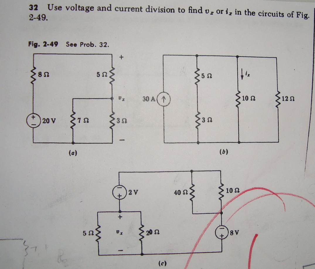 Solved Use voltage and current division to find vx or ix in | Chegg.com