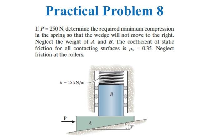 Solved If P=250 N, determine the required minimum | Chegg.com