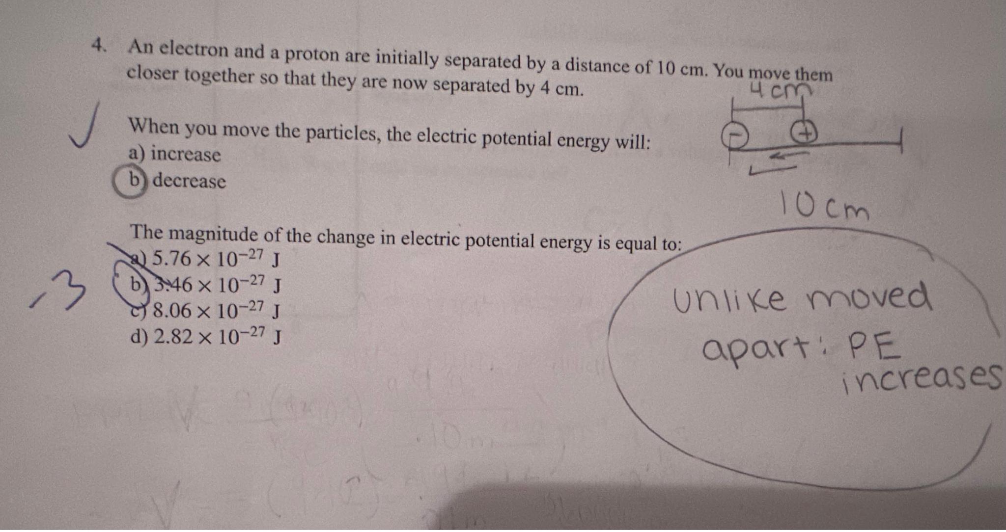 Solved An Electron And A Proton Are Initially Separated By A