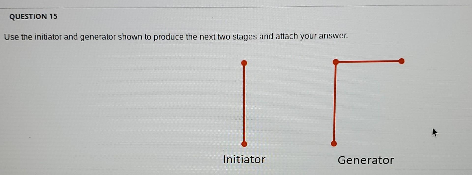Solved QUESTION 15 Use the initiator and generator shown to | Chegg.com