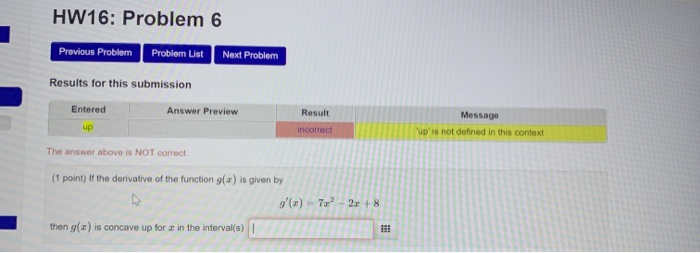 Solved HW16: Problem 6 Next Problem Previous Problem Problem | Chegg.com
