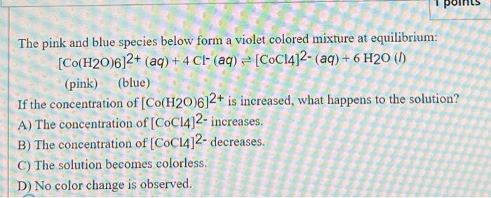 Solved The pink and blue species below form a violet colored | Chegg.com