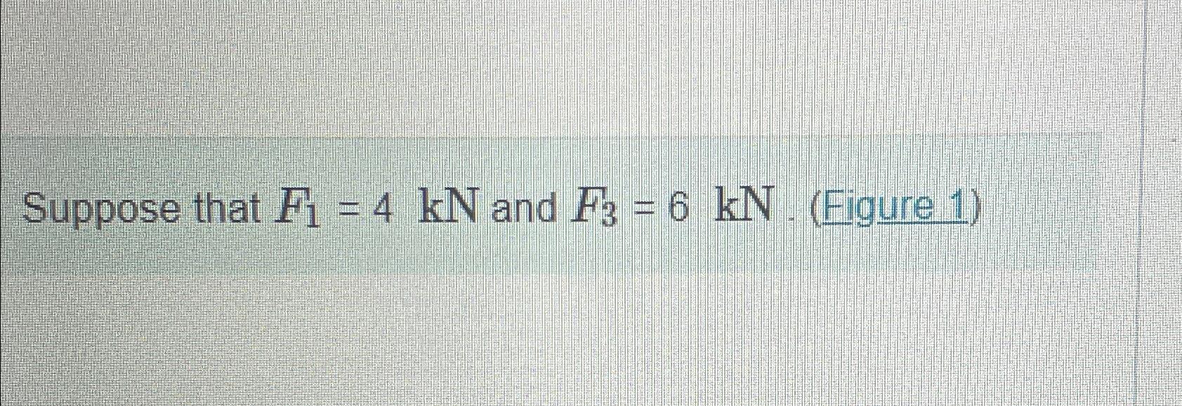Solved Suppose that F1=4kN ﻿and F3=6kN. (Figure 1) | Chegg.com