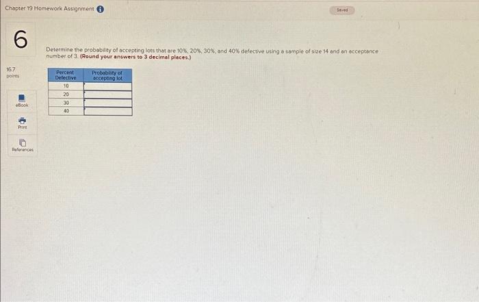 Solved determine the probability of accepting lots that are | Chegg.com