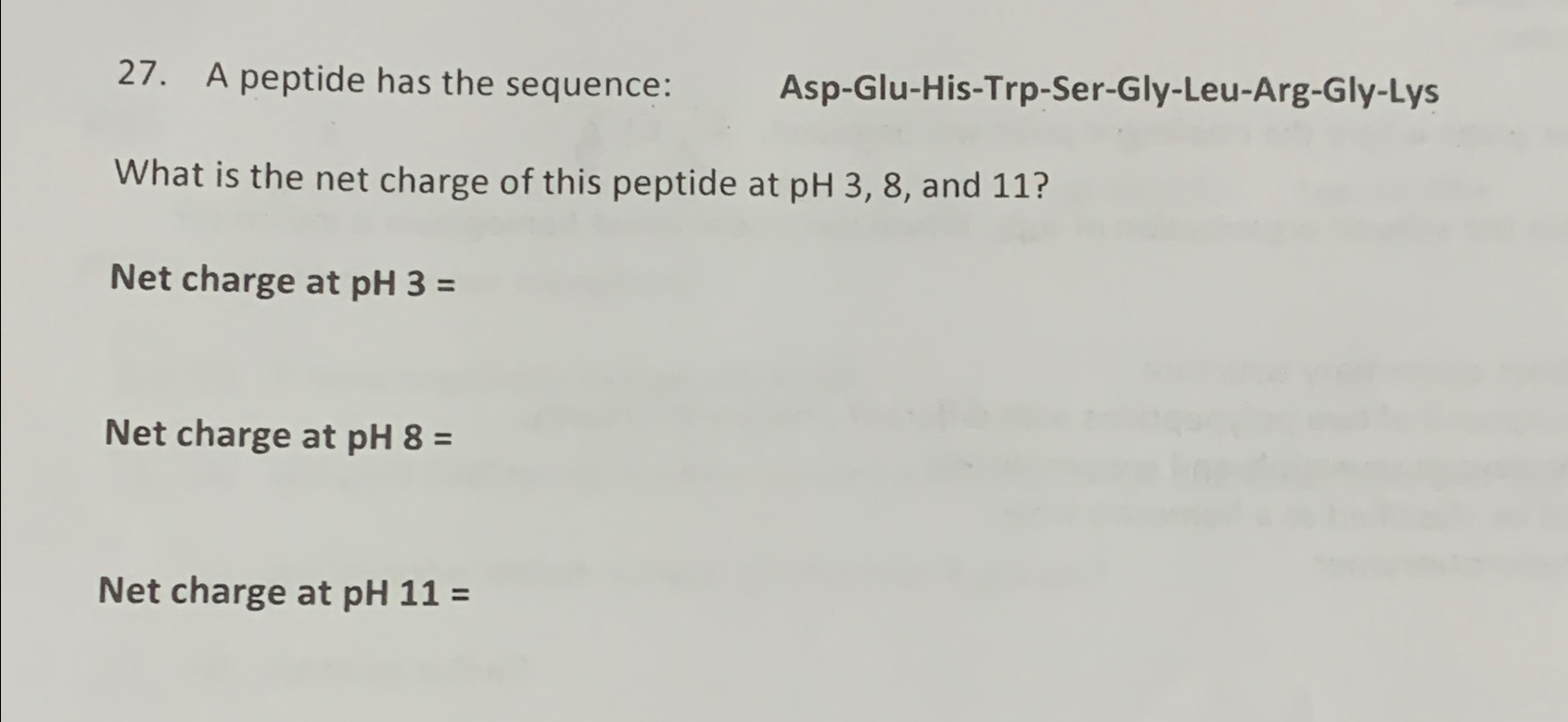 Solved A peptide has the | Chegg.com
