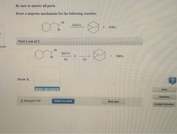 Solved Be sure to answer all parts. Draw a stepwise | Chegg.com