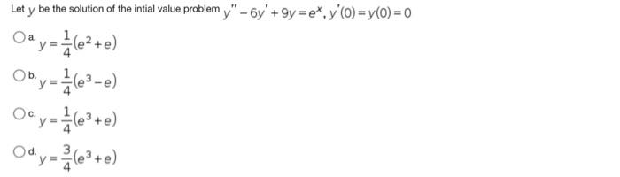 Solved Let y be the solution of the intial value problem | Chegg.com