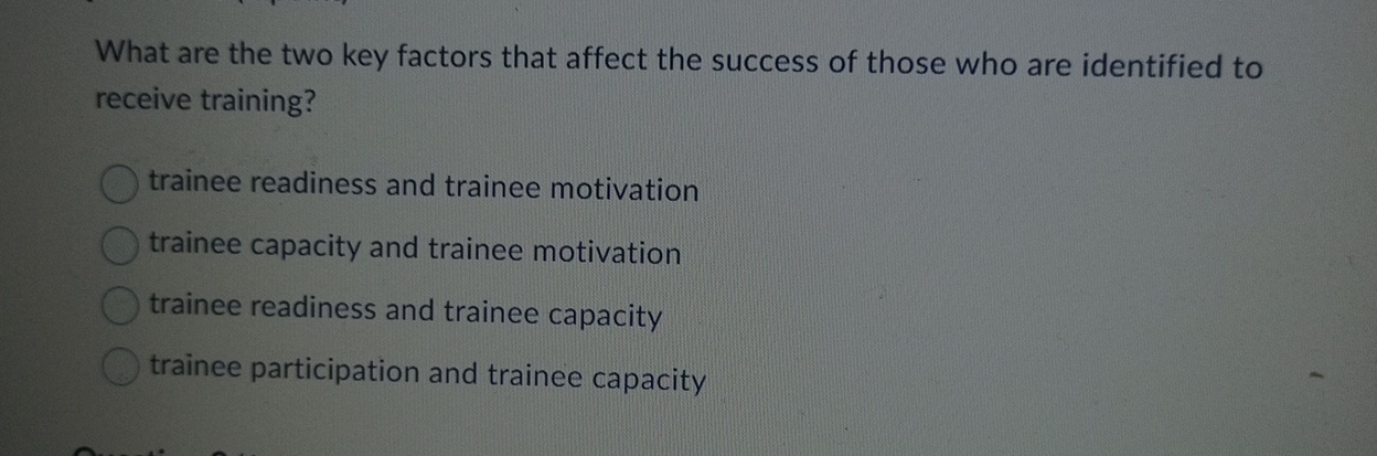 Solved What are the two key factors that affect the success | Chegg.com