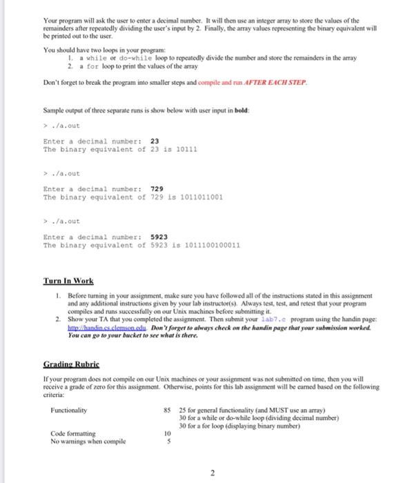 Solved CpSc 1111 Lab 9 Arrays Overview This weck, you will | Chegg.com Solved CpSc 1111 Lab 9 Arrays Overview This weck, you will | Chegg.com